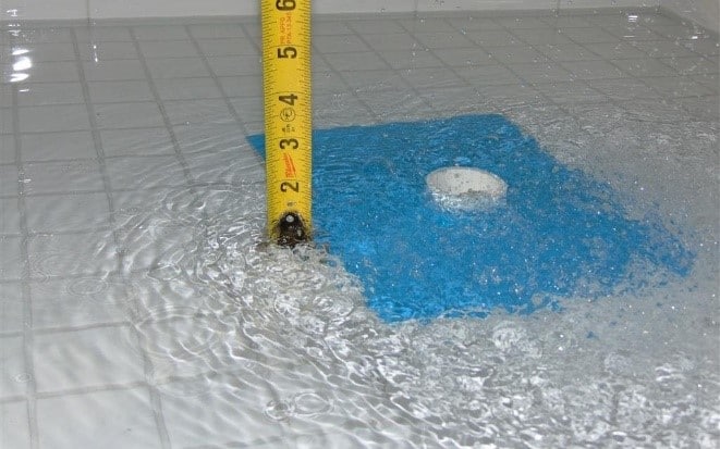 Shower Pan Stress Test in Home Inspection